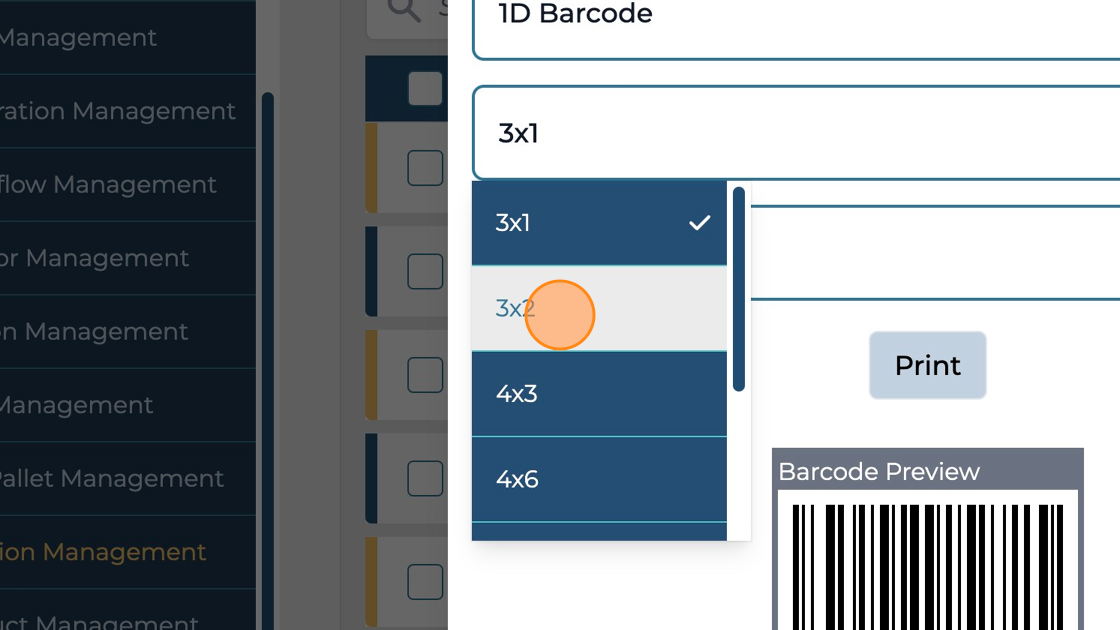 Location Management - Printing barcodes