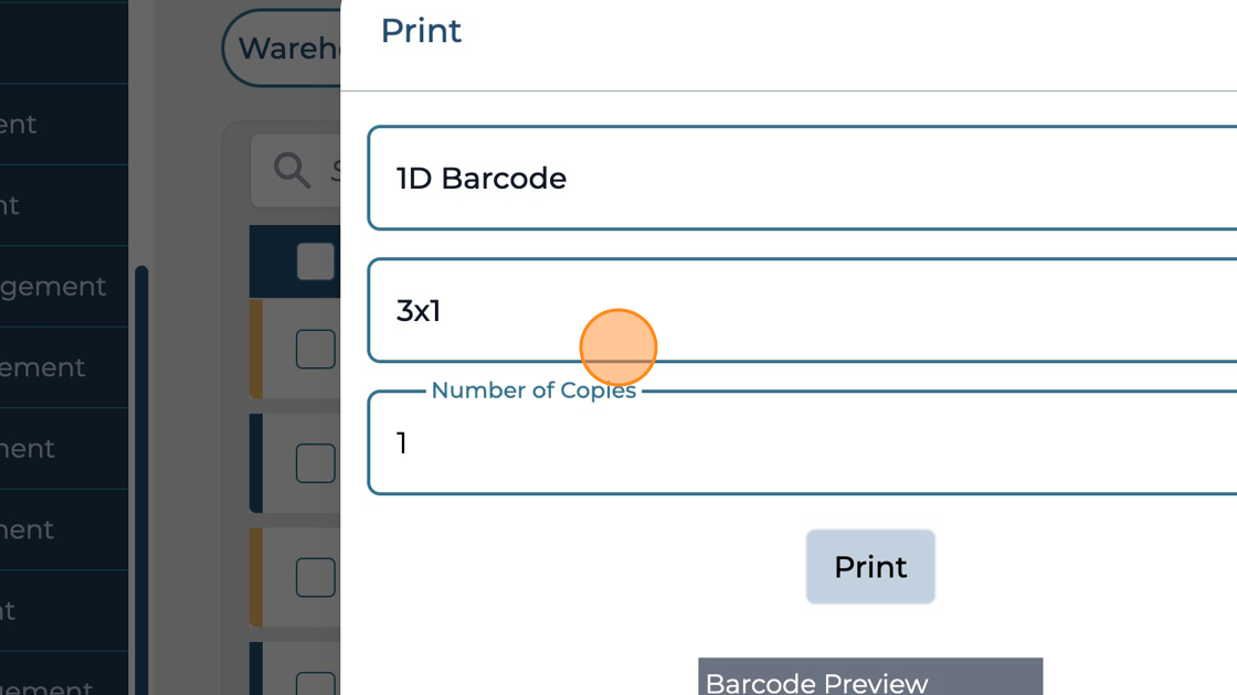 Location Management - Printing barcodes