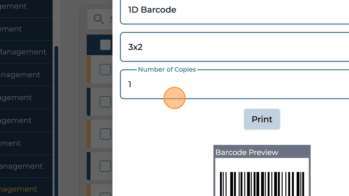 Location Management - Printing barcodes