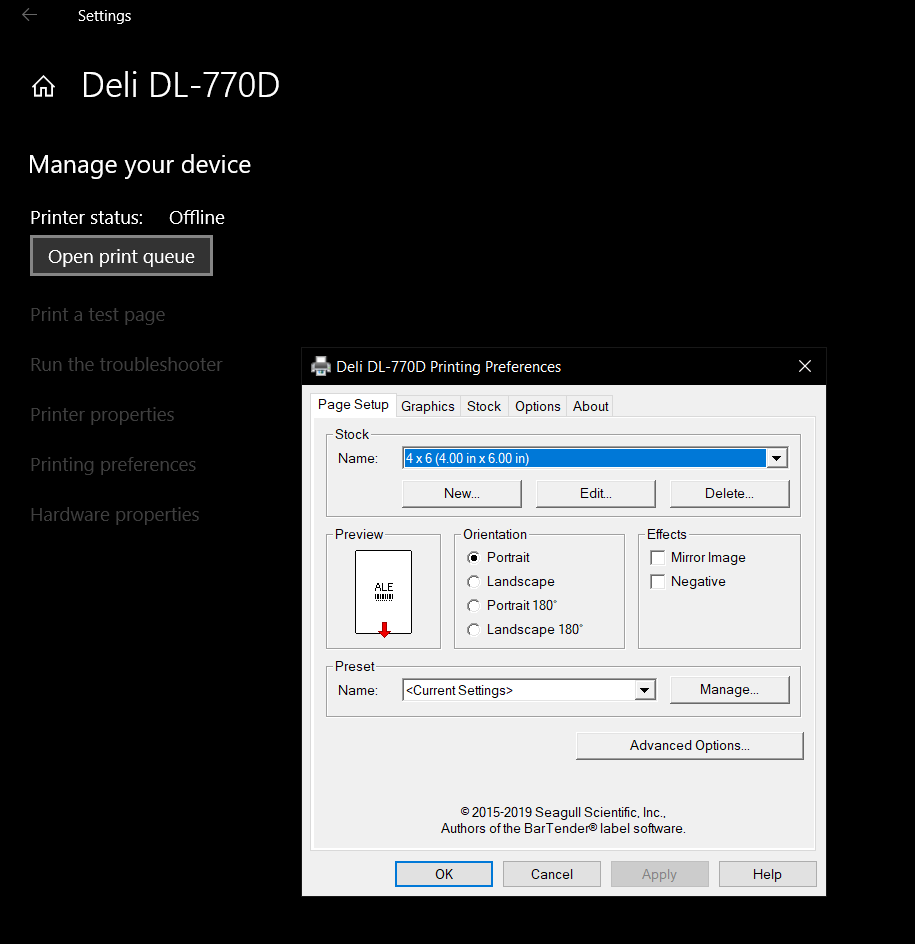 Thermal Printer Setup with Windows