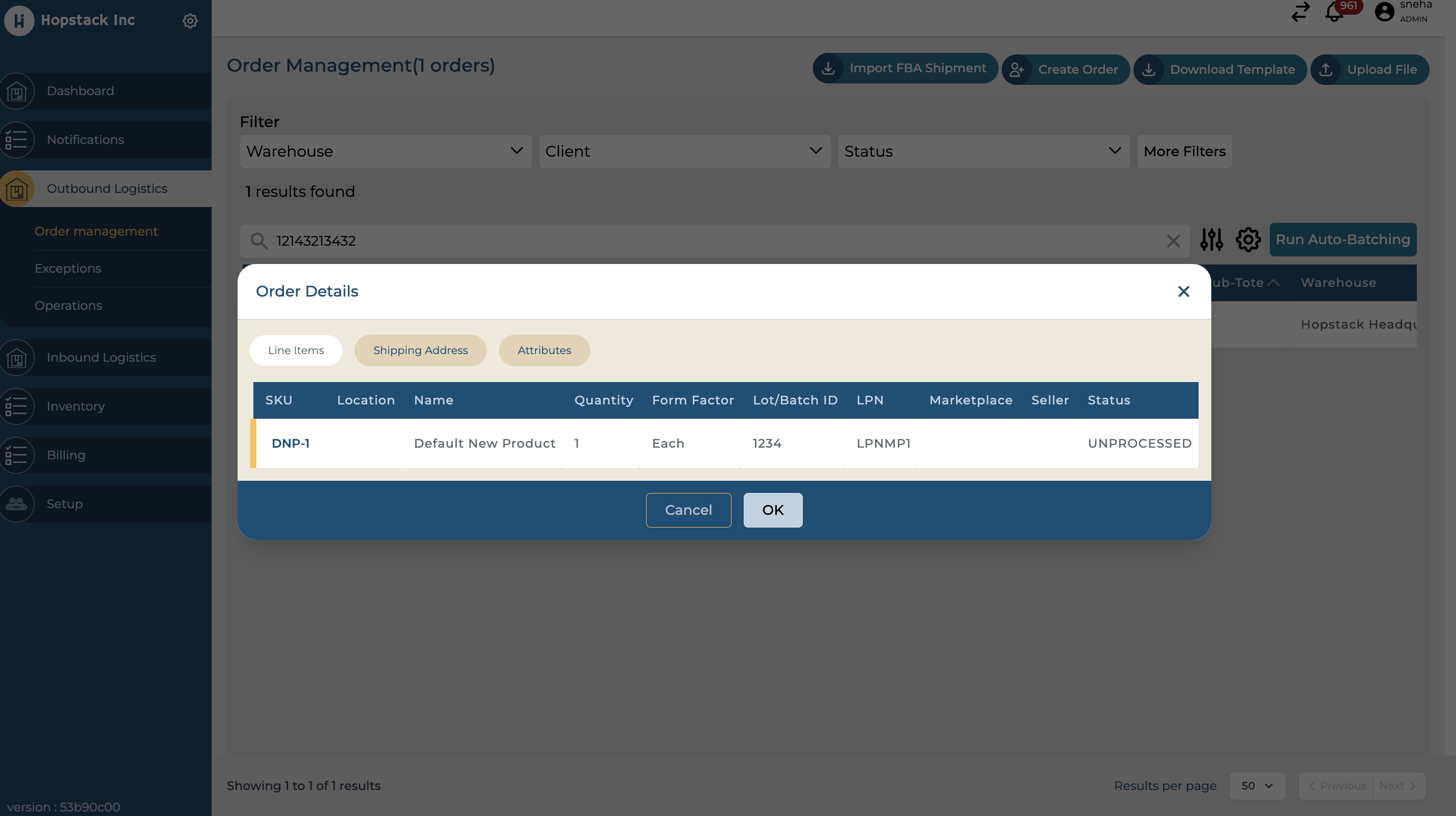 Adding Lot ID/Batch ID and LPNs to Orders