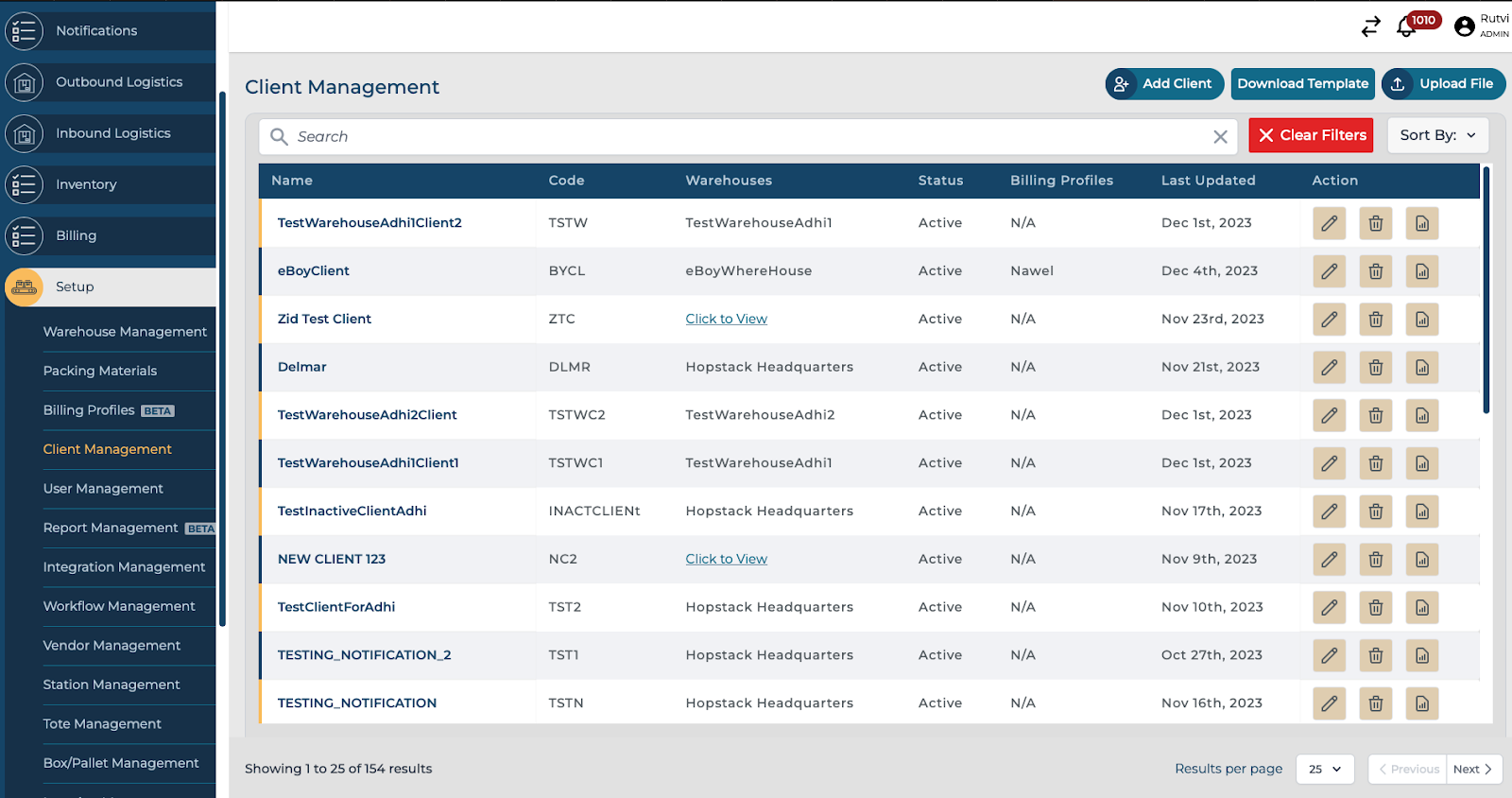 Associate Clients with the Billing Profiles