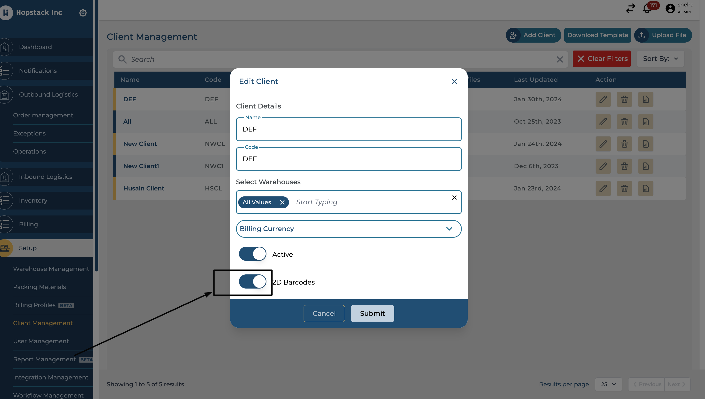 Enabling 2D Barcodes For A Client