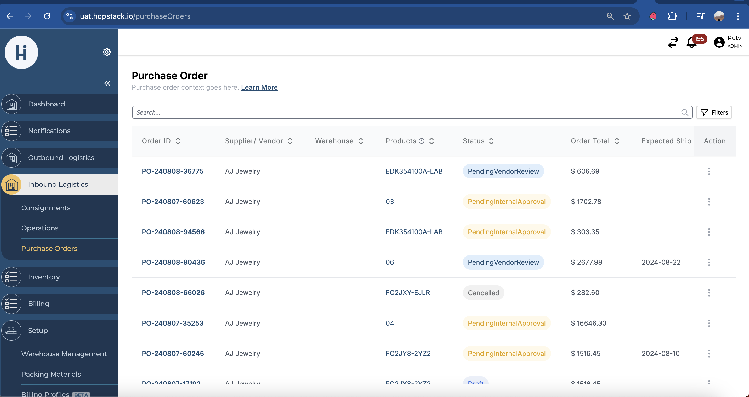 Purchase Order - Internal Approval